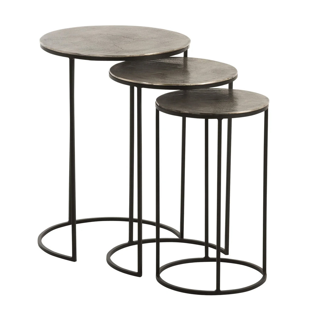SOL S/3 NESTING TABLES ROUND – The King Oak